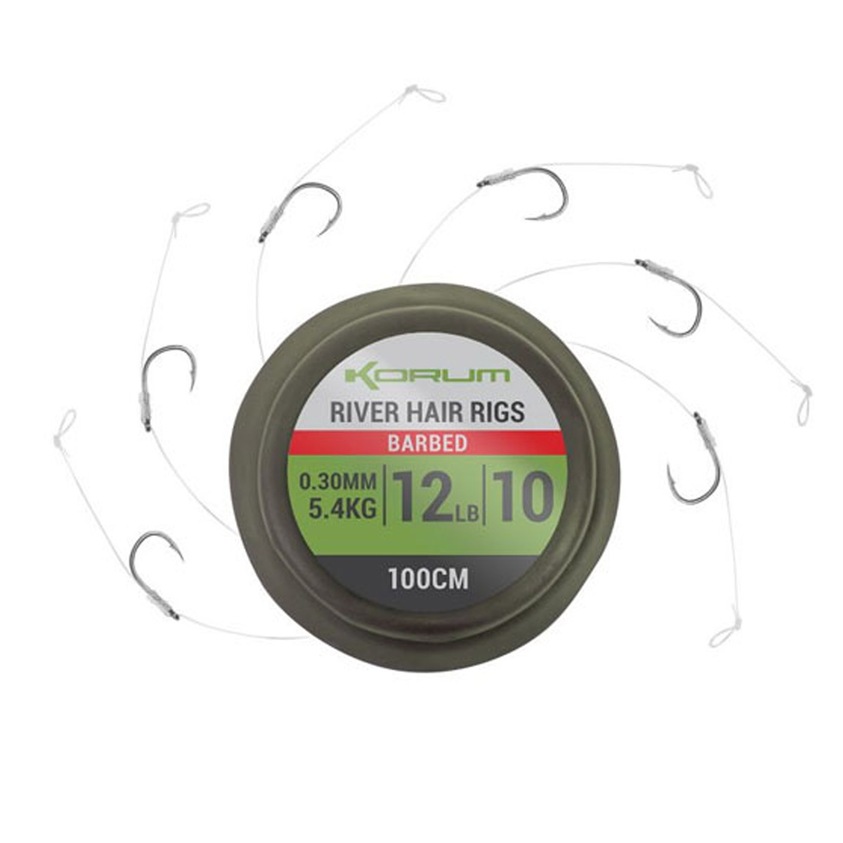 Korum Supersteel Big Fish Grappler Barbed Hair Rigs 4" | 10 | k0310155